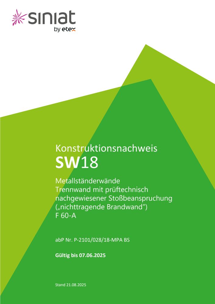 Trockenbau-Unterlagen - Siniat